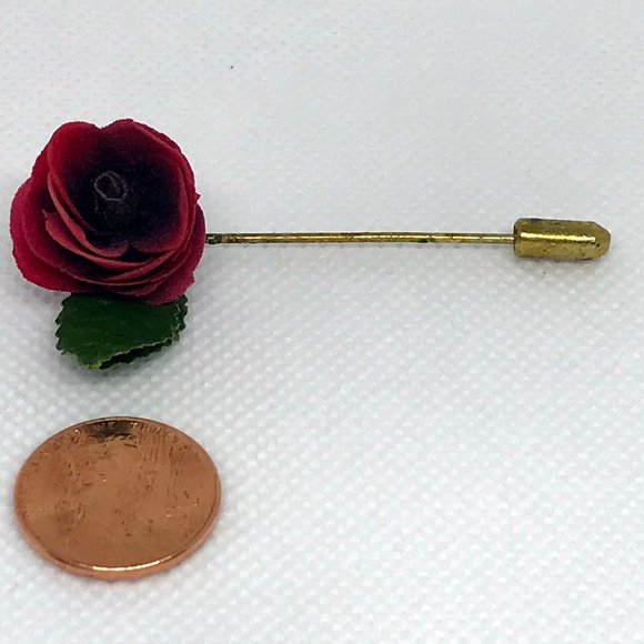 Jewelry | Vintage Wooden Rose Stick Pin | Poshmark